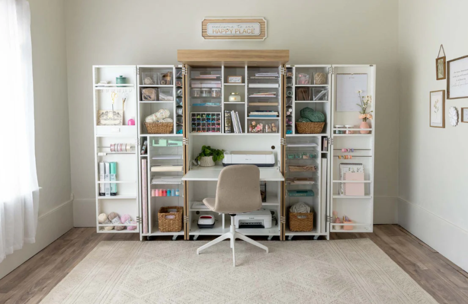 Dreambox Shaker Sewing Bundle in White Oak with Side Table + Dreamstat ...