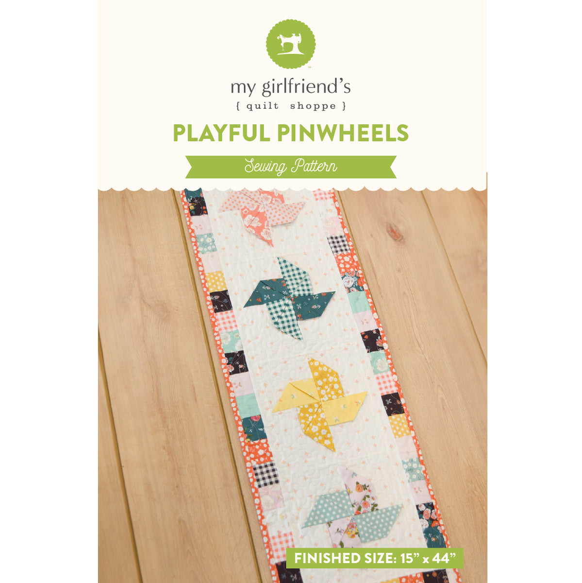 Playful Pinwheels Table Runner (Downloadable Pattern) – My Girlfriend's ...