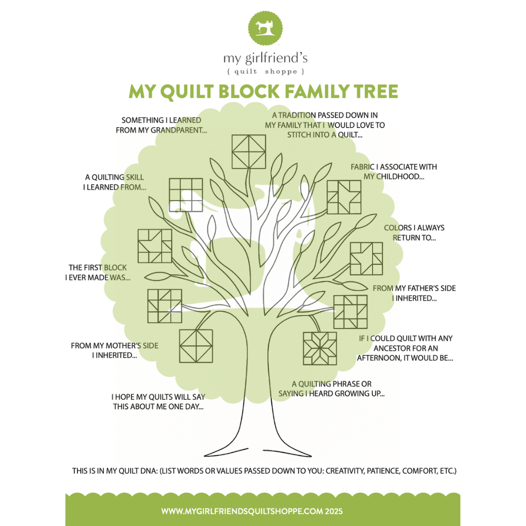 My Quilt Block Family Tree (Printable) – My Girlfriend's Quilt Shoppe