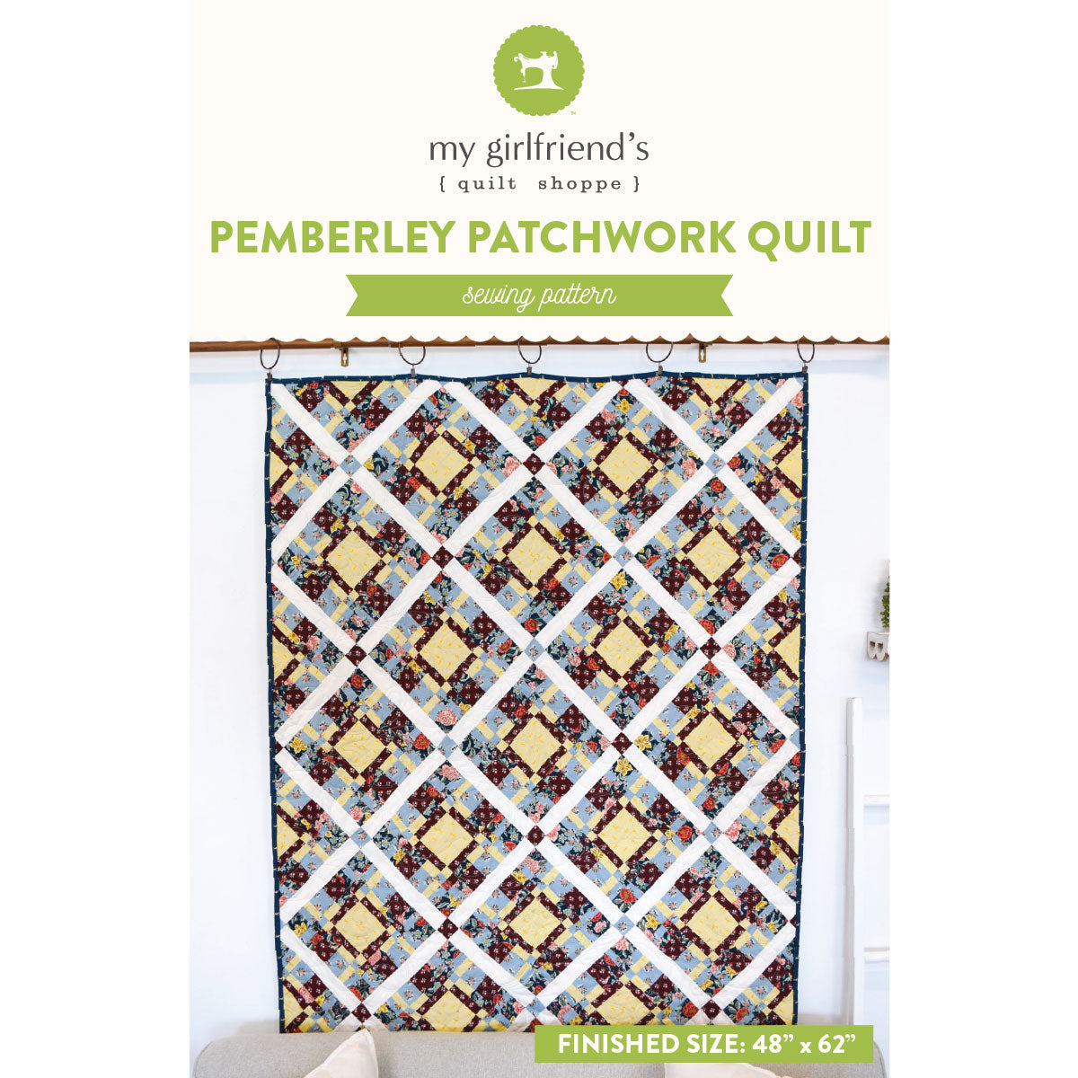 Pemberley Patchwork Quilt (Downloadable Sewing Pattern) – My Girlfriend ...
