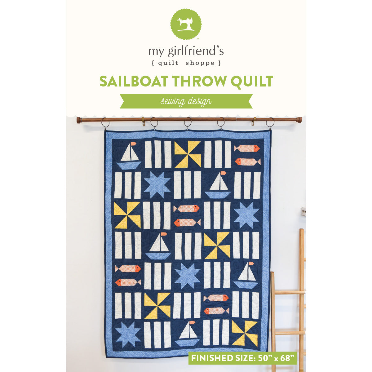 Sailboat Throw Quilt (Downloadable Pattern) – My Girlfriend's Quilt Shoppe