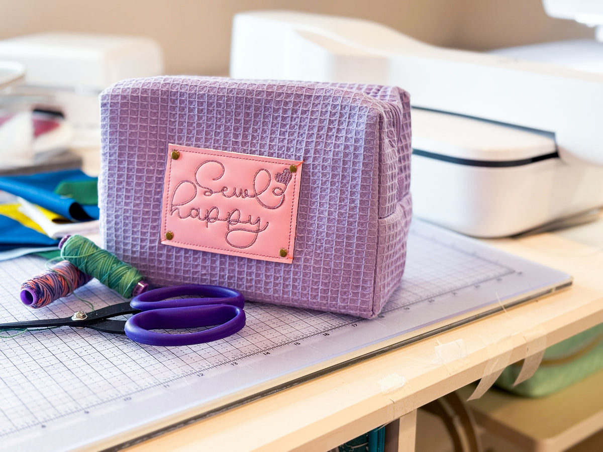 Waffle Pouch In-the-Hoop Labels: Set of 4 Designs (Downloadable Patter ...