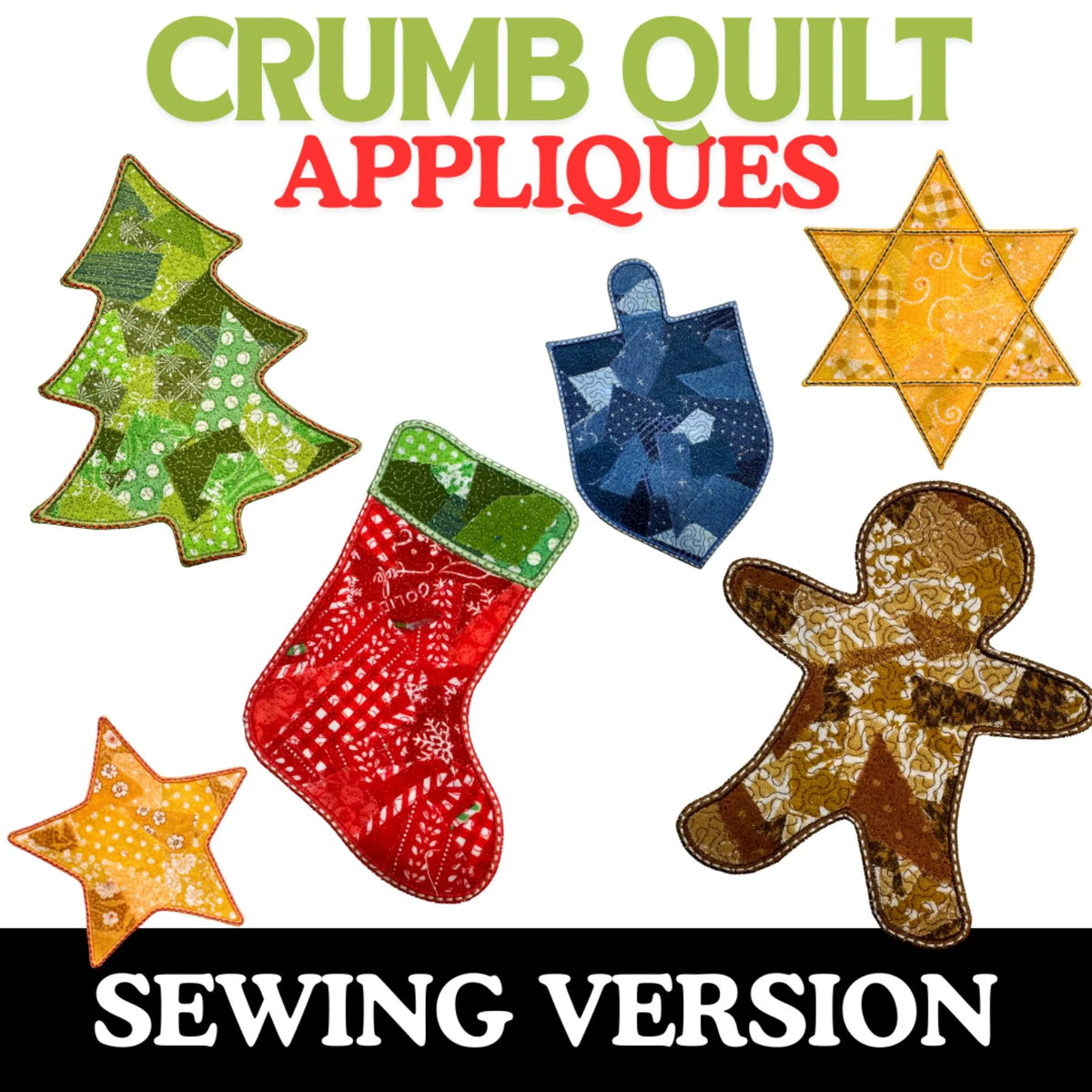 Crumb Quilt Appliqués - Sewing Version (Downloadable Pattern) – My ...