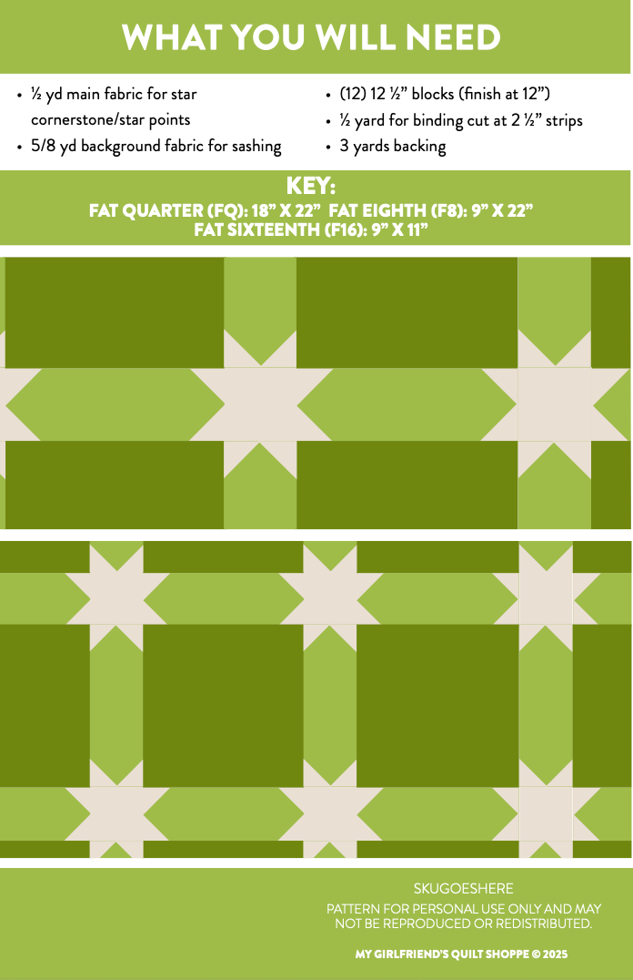 Star Cornerstone Sashing (Downloadable Sewing Pattern) – My Girlfriend ...