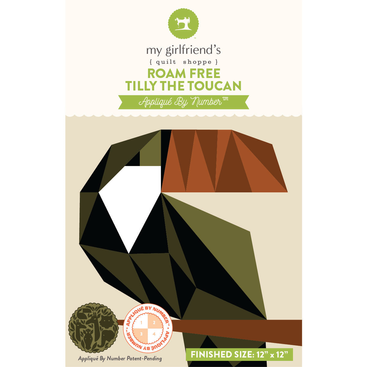 Tilly the Toucan Applique by Number™ Kit – My Girlfriend's Quilt Shoppe