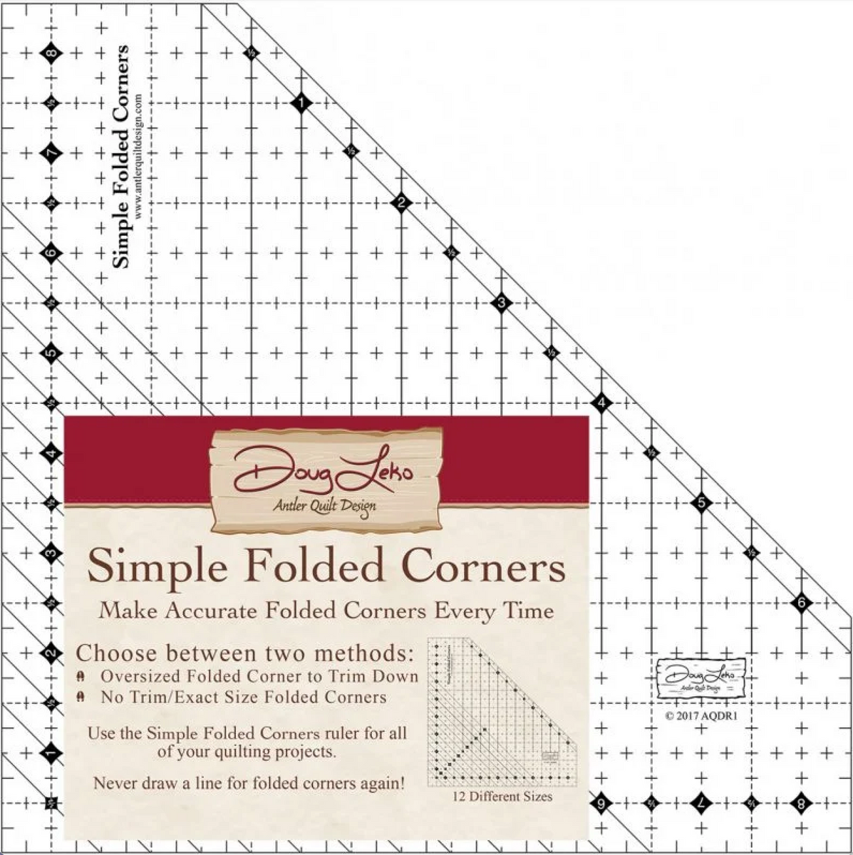 Simple Folded Corners Ruler by Doug Leko – My Girlfriend's Quilt Shoppe
